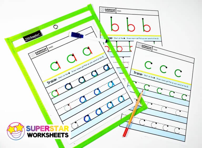 Alphabet Writing Worksheets Lowercase - Superstar Worksheets