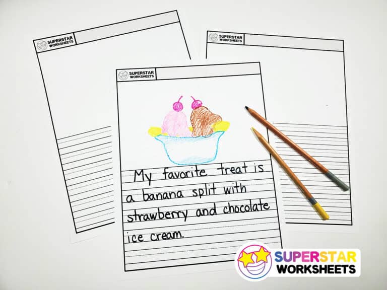 Draw & Write Paper - Superstar Worksheets