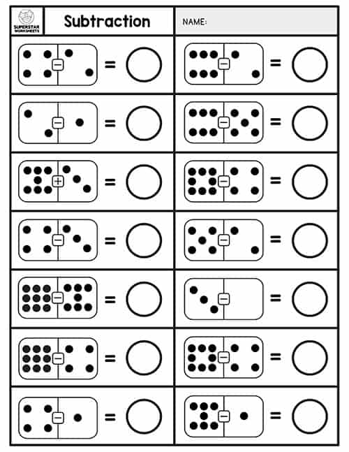 Doubles Addition Worksheets Subtraction Dominos Worksheets Superstar 