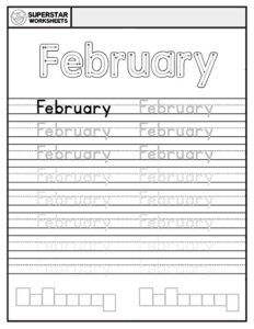 Months of the Year Handwriting Worksheets - Superstar Worksheets