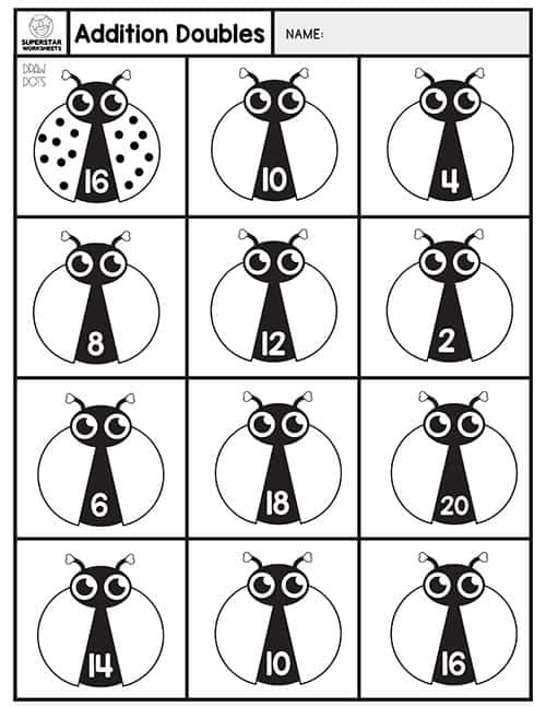Addition Doubles Worksheets Superstar Worksheets