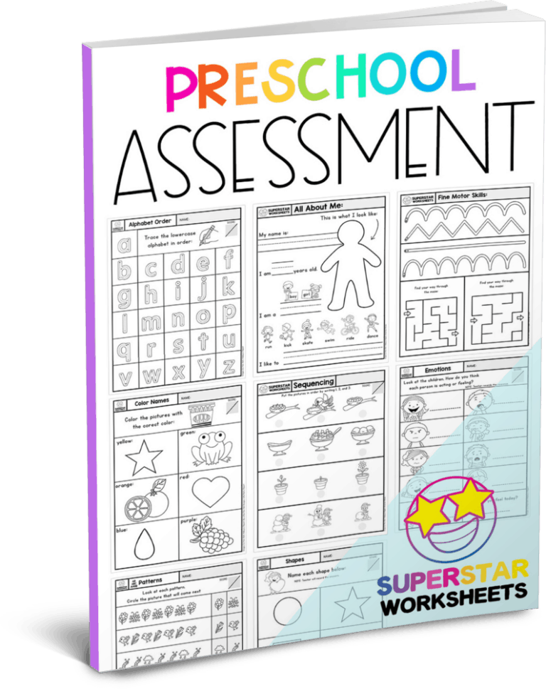 Preschool Assessment - Superstar Worksheets