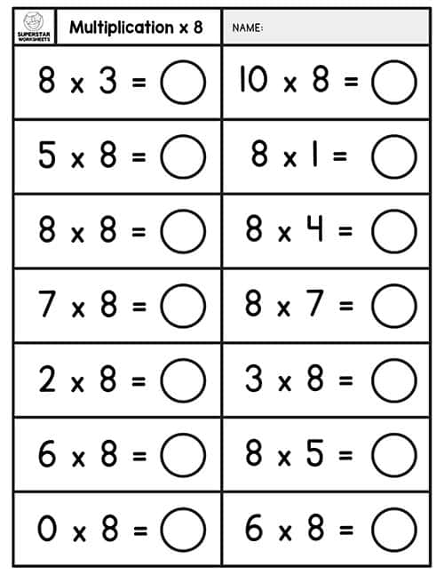 Simple Multiplication Worksheets Superstar Worksheets