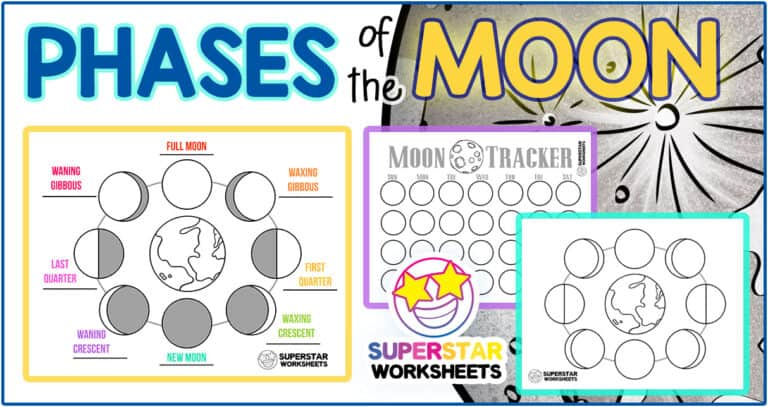 Phases of the Moon Worksheets - Superstar Worksheets