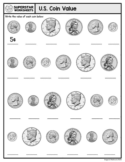 Money Worksheets Superstar Worksheets