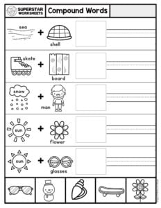 Compound Words Worksheet - Superstar Worksheets