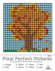 Pixel Coloring Pages - Superstar Worksheets