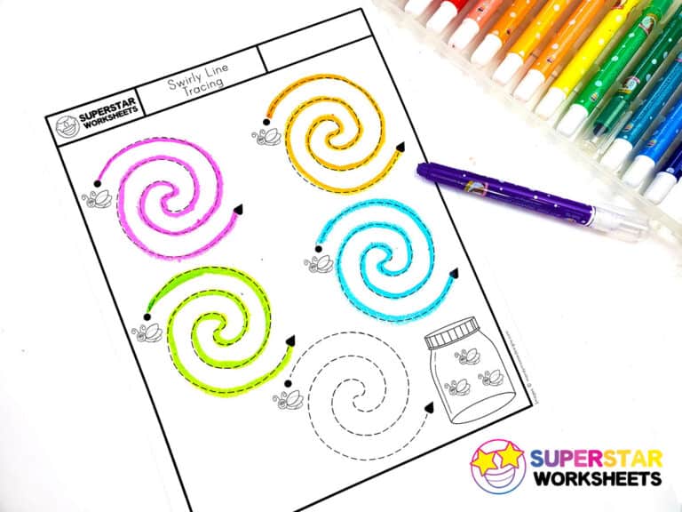 Tracing Lines Worksheet - Superstar Worksheets