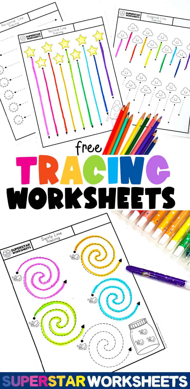 Tracing Lines Worksheet - Superstar Worksheets