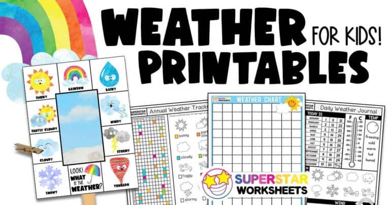 Weather Chart (Free Printables) - Superstar Worksheets