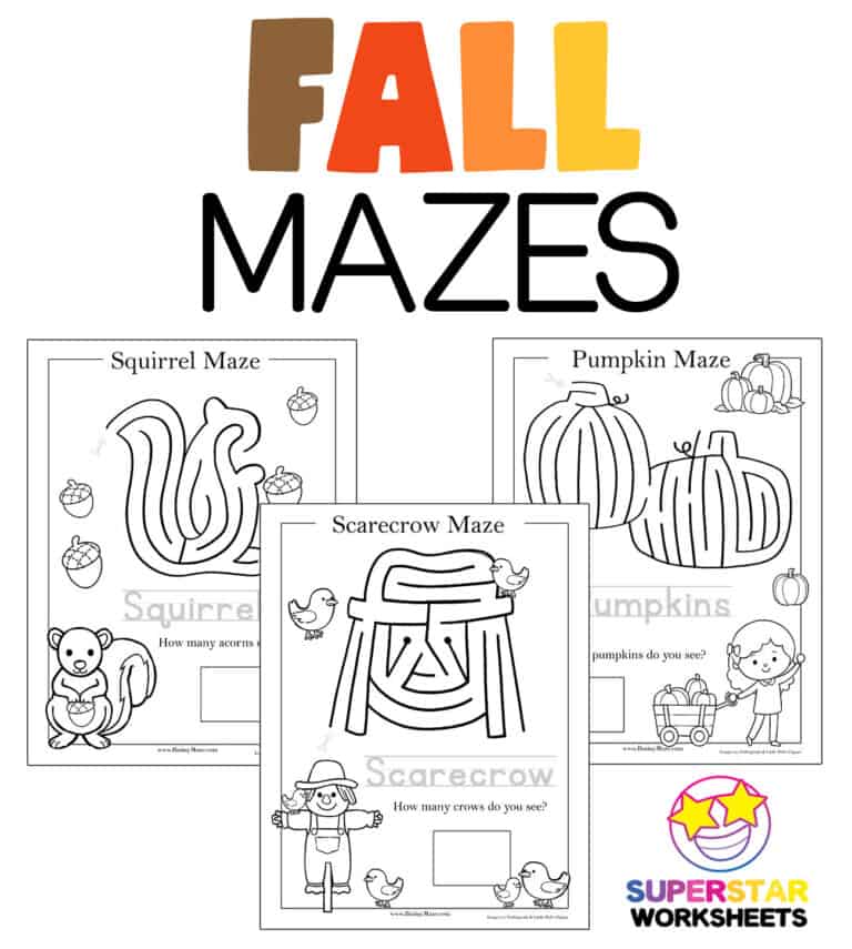 Free Seasonal Mazes & Worksheets - Superstar Worksheets