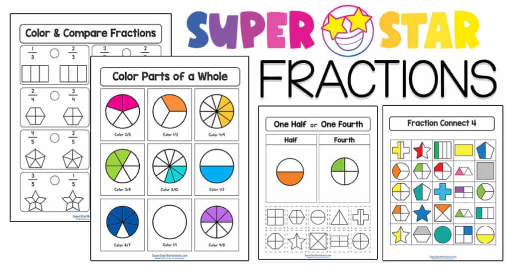 Fractions Worksheets Superstar Worksheets