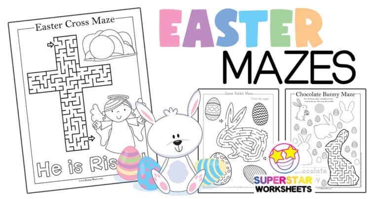 Easter Mazes - Superstar Worksheets