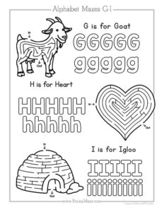 Alphabet Handwriting Mazes - Superstar Worksheets