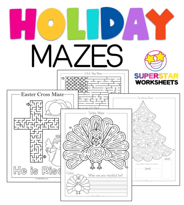 Printable Mazes - Superstar Worksheets