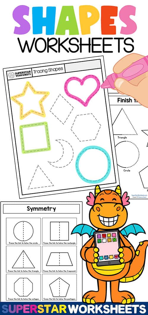 Shape Tracing Worksheets - Superstar Worksheets