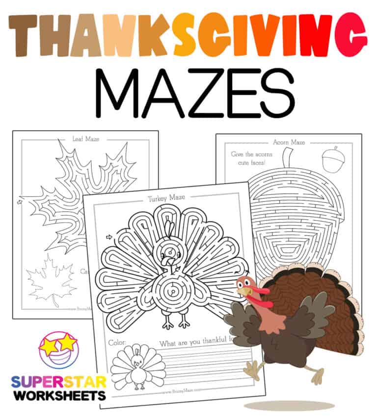 Free Printable Holiday Mazes - Superstar Worksheets