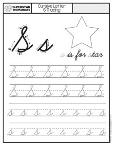 Cursive Tracing Worksheets - Superstar Worksheets