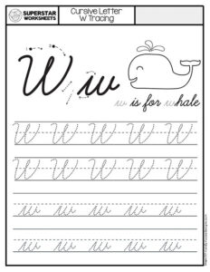 Cursive Tracing Worksheets - Superstar Worksheets