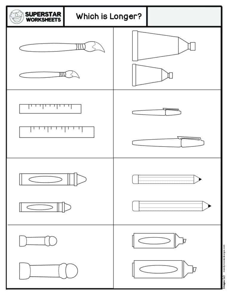 Kindergarten Measurement Worksheets - Superstar Worksheets