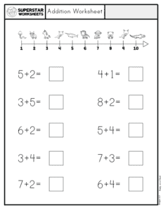 Kindergarten Addition Worksheets - Superstar Worksheets