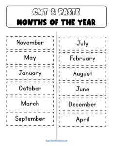 Months of the Year Worksheets - Superstar Worksheets