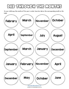 Months of the Year Worksheets - Superstar Worksheets