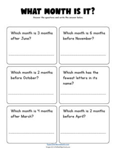 Months of the Year Worksheets - Superstar Worksheets