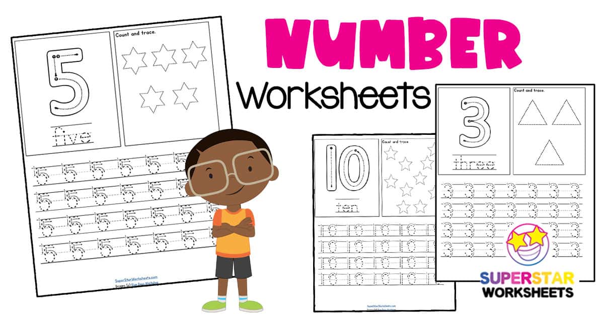 Number Handwriting Worksheets Superstar Worksheets