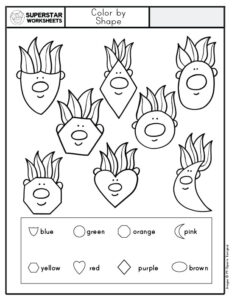 Shapes Worksheets for Kindergarten - Superstar Worksheets