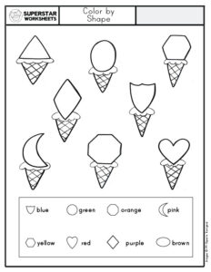 Shapes Worksheets for Kindergarten - Superstar Worksheets