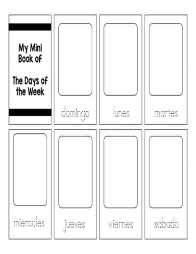 SPANISH Days of the Week Worksheets - Superstar Worksheets