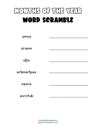 SPANISH Months of the Year Worksheets - Superstar Worksheets
