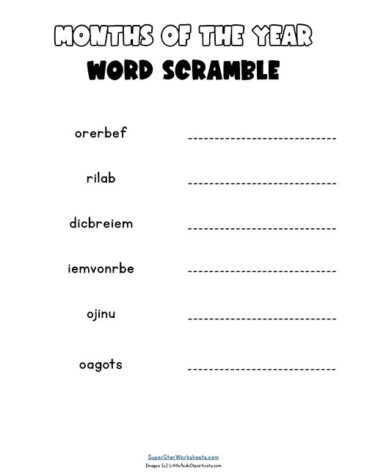 SPANISH Months of the Year Worksheets - Superstar Worksheets