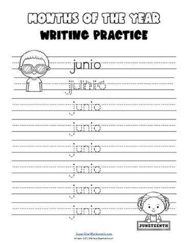 SPANISH Months of the Year Worksheets - Superstar Worksheets