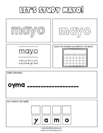 SPANISH Months of the Year Worksheets - Superstar Worksheets