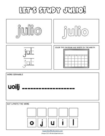 SPANISH Months of the Year Worksheets - Superstar Worksheets