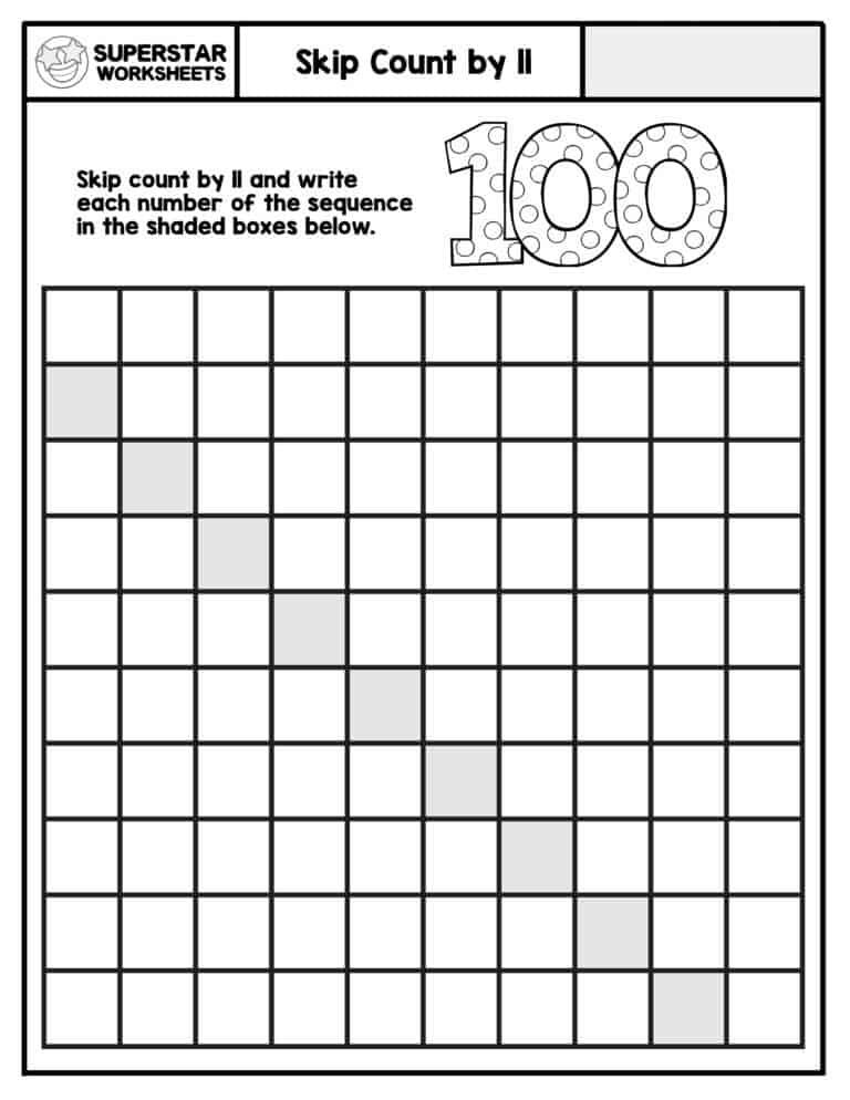 Hundreds Chart Printables - Superstar Worksheets