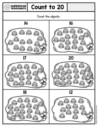 Kindergarten Counting Worksheets - Superstar Worksheets