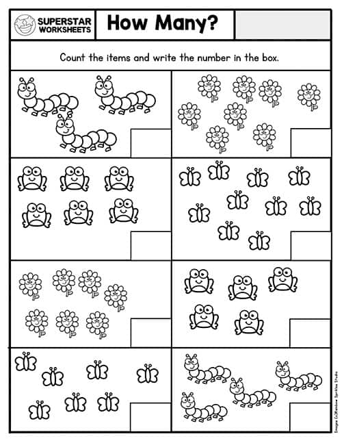 Kindergarten Counting Worksheets Superstar Worksheets Counting To 20 