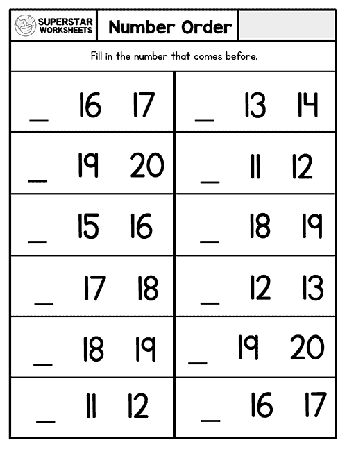 Ordering Numbers 1 To 20 Worksheet Math Resource Twinkl Ordering 