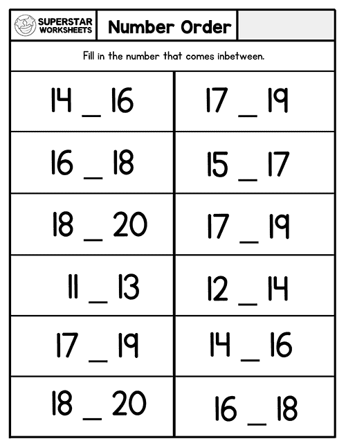 Ordering Numbers 1 To 20 Worksheet Math Resource Twinkl Ordering Numbers To 20 Worksheet 