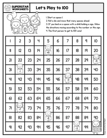 Hundreds Chart Printables - Superstar Worksheets
