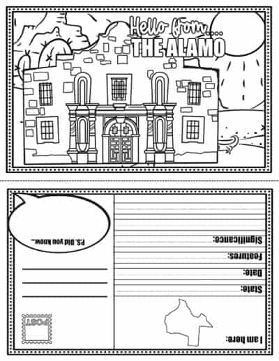 Famous Landmarks Postcards - Superstar Worksheets