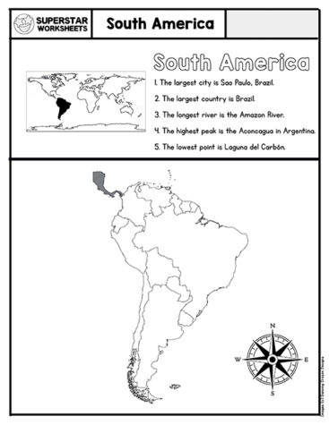 Seven Continents & Oceans Worksheets - Superstar Worksheets