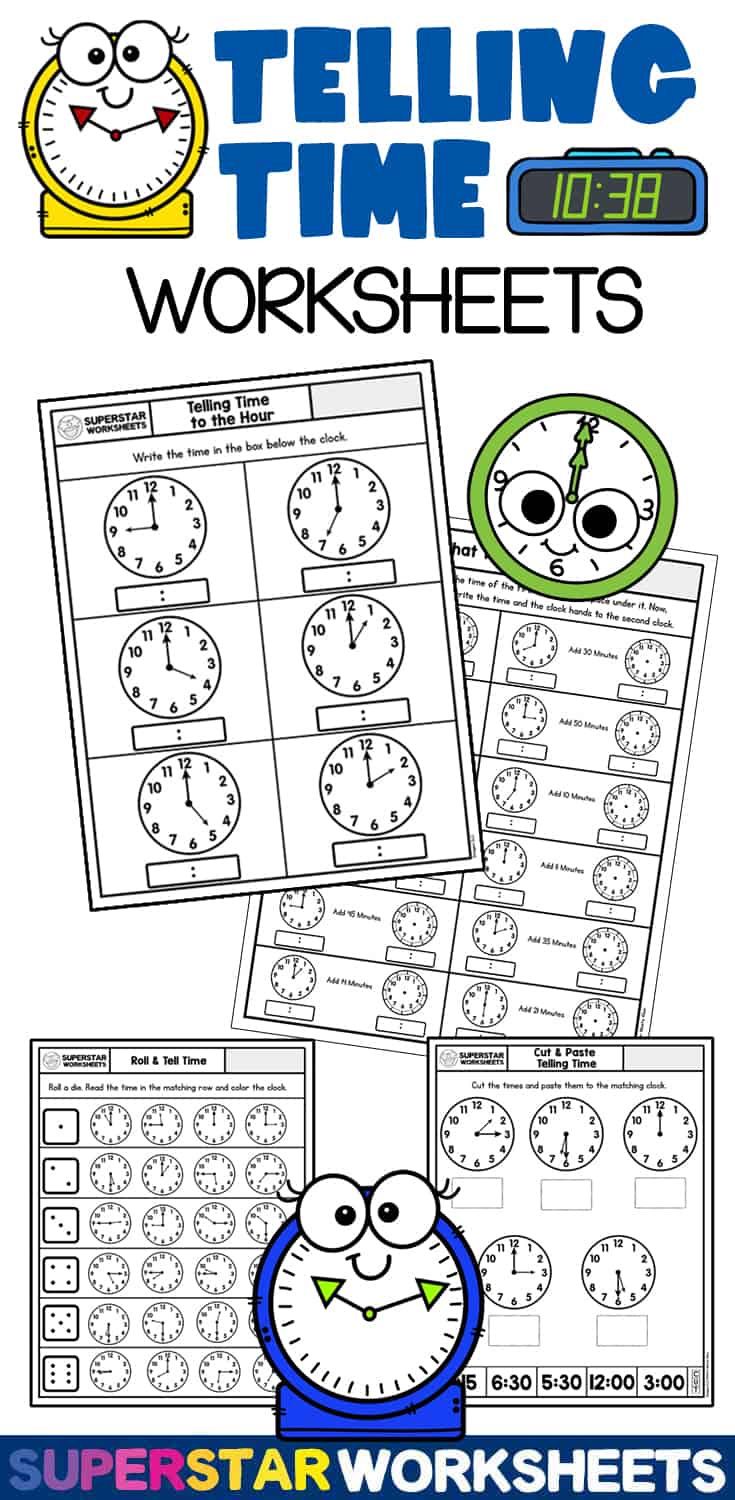 Telling Time Worksheets - Superstar Worksheets