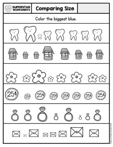 Kindergarten Comparing Numbers Worksheets - Superstar Worksheets
