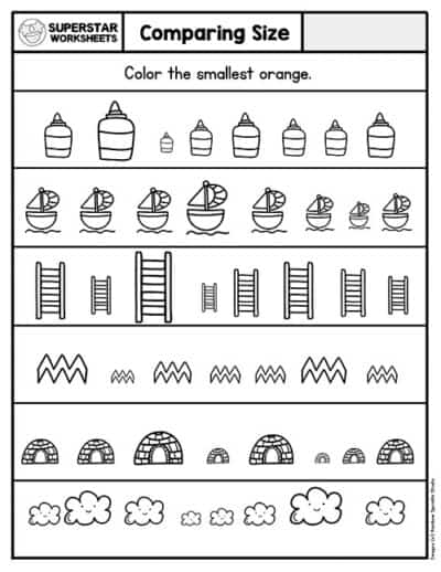 Kindergarten Comparing Numbers Worksheets - Superstar Worksheets