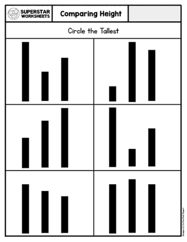 Kindergarten Comparing Numbers Worksheets - Superstar Worksheets