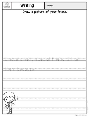 Kindergarten Writing Sentences Worksheets - Superstar Worksheets
